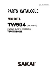 SAKAI-TW504-combination-asphalt-roller-parts-catalog | Sakai America